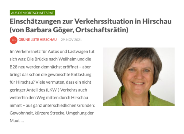 Artikel auf hirschau-aktuell.de – Grüne Liste Hirschau